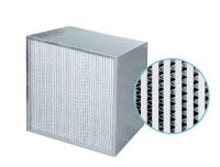 China Deep Pleat Absolute HEPA Filter With Aluminum Separator MDF Frame for sale