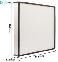 China GI Frame Clean Room Hepa Filter Box 99.97% Filtration Efficiency For Controlled Environments for sale