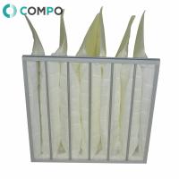 China Synthetic Fiber Air Conditioning AHU Filter 8 Pocket F7 Bag Filter For HVAC System for sale