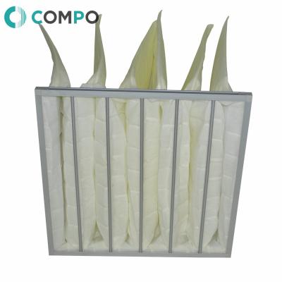 China Synthetic Fiber Air Conditioning AHU Filter 8 Pocket F7 Bag Filter For HVAC System for sale