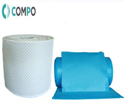 China MERV 8-14 Polyester Fiber Laminated Mesh Pre Filter Media Roll For Air Ventilation System for sale