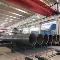 China Pulling 3lpe Coated Pipe Sawh Steel Bored Pipe Spiral Steel Pipe For Construction, Pipelines for sale