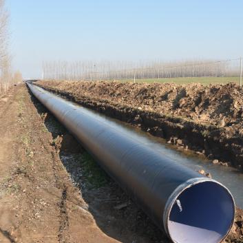 China Carbon Steel 3LPE Coated Steel Pipe 920mm OD 16mm WT For Oil And Gas for sale