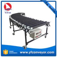 China Flexible Expandable Motorized Rubber Coated Roller Conveyor,Loading Unloading Conveyor for sale