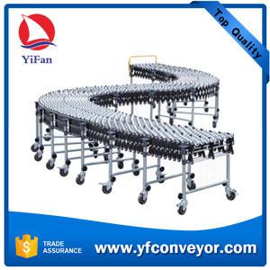 China Flexible Extendable Gravity Steel Skate Wheel Conveyor for sale