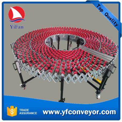 China Flexible Plastic Expandable Gravity Skate Wheel  Roller Conveyor for sale