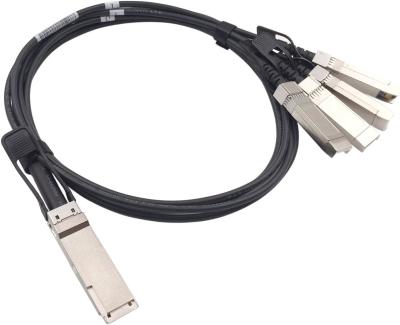 China 1m 40G QSFP+ to 4xSFP+ Breakout DAC - 40GBASE-CR4 Passive Direct Attach Copper Twinax QSFP to SFP Cable for sale