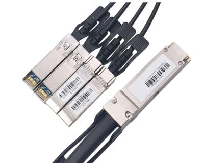 China 3m 40G QSFP+ to 4xSFP+ Breakout DAC - 40GBASE-CR4 Passive Direct Attach Copper Twinax QSFP to SFP Cable for sale
