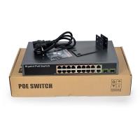 China Unmanaged 16 Port 10/100/1000Mbps POE Switch 16+2+2SFP port gigabit poe switch SN-PSE3216S for sale