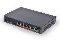 China 6 Port Unmanaged Ethernet PoE Switch (4 Port Poe Switch with 2 Uplink Port and Extend Function) 65W for sale