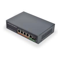 China 250Meter Unmanaged 5 POE Ports +1 Uplink POE Switch, 802.3af/at PoE 1000Mbps, Built-in Power for sale