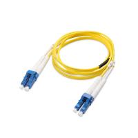 China Duplex OS2 Single Mode Fiber Optic Patch Cable 1m / 3.3 ft, OS2 Fiber LC to LC UPC 9/125 OFNP OS2 Fiber Optic Cable for sale