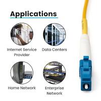 China LC UPC to LC UPC Simplex OS2 2.0mm PVC Fiber Optic Patch Cable 1m for sale