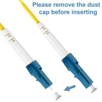 China OS2 LC to LC UPC Fiber Optic Cable PVC, 2M/7ft LC/UPC to LC/UPC Single Mode Fiber, Simplex Length Option:0.5m-10m for sale
