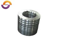 China Precision CNC Ground Carbide Steel Blades Round Shape HRC45-65 Hardness For Rotary Slitting for sale