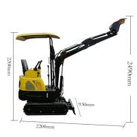 China Standard Max Digging Depth Standard Mini Excavator Machine 1 Ton For Farm Winery Agriculture Garden for sale