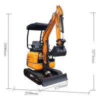 China Mini Small Digging Mini Excavator 1.8 Ton 2.0tons 2.5tons 3.0tons For Farm Winery Agricultural Garden for sale