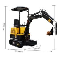 China Spring Yellow Diesel Engine Mini Excavator Digger For Farm Winery Agricultural Garden for sale