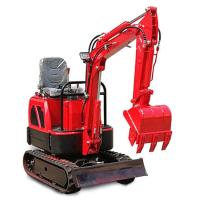 China OEM Red Small Digger Diesel Engine Mini Excavators For Farm Winery Agricultural Garden Excavator for sale
