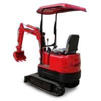 China OEM Red Small Digger Diesel Engine Mini Excavators For Farm Winery Agricultural Garden Excavator for sale