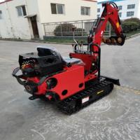 China OEM Red Small Digger Diesel Engine Mini Excavators For Farm Winery Agricultural Garden Excavator for sale
