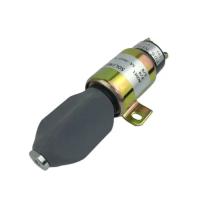 China NEW 24V STOP SOLENOID VALVE 3864274 DIESEL FUEL PUMP SHUT OFF SOLENOID VALVE FOR CUMMINS CATERPILLAR EXCAVATOR E70B for sale