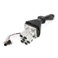 China Three Switch Left Hydraulic Excavator Joystick Handle Polit Valve For Korean for sale