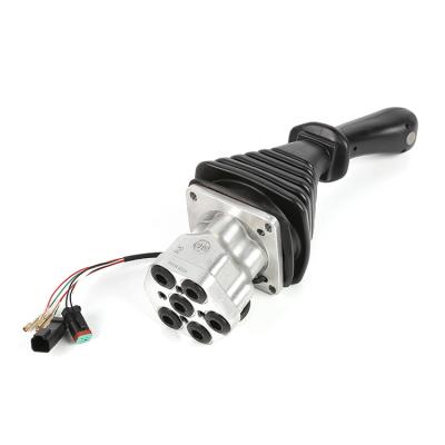 China Three Switch Left Hydraulic Excavator Joystick Handle Polit Valve For Korean for sale