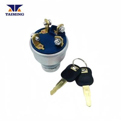 China Ignition Switch 22B-06-11910 with Keys for PC200-7 Excavator Metal Housing Copper Terminals for sale