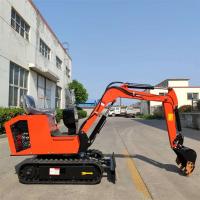 China Orange Color 1 Ton Mini Excavator With Rubber Track for sale