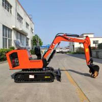 China Orange Color 1 Ton Mini Excavator With Rubber Track for sale