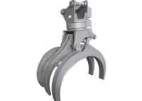 China Hyundai Excavator Hydraulic Rotating Grapple / Wooden Or Stone Log Grapple for sale