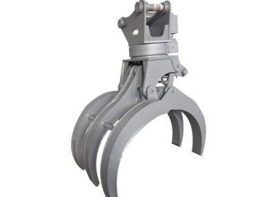 China Hyundai Excavator Hydraulic Rotating Grapple / Wooden Or Stone Log Grapple for sale