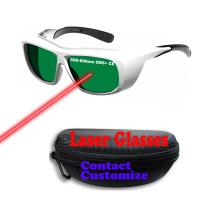 China 590-690nm OD6 Laser Protective Safety Glasses Goggles Red Light Blocking Laser Lenses Eye Protection Glass for sale