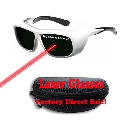 China 190-690nm OD6 Laser Level Glasses 488nm 532nm 632nm Laser Protective Glass Goggle Laser Lenses Protect Safety Glasses Goggles for sale
