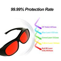 China Professional OD6 200nm-2000nm Wavelength Red Light Therapy Glasses UV Protection Fiber Lasers Hair Removal Laser Glasses Goggles for sale