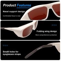 China 190-490nm Wholesale High Quality Eye Protection Laser  Protective  Eyewear Laser Industrial Safety Glasses for sale