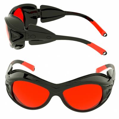 China Best Seller CE EN207 Ansi Z87 Red Light Therapy Eye Protection Tanning Glasses With UV-resistant Coating  Laser Glasses Goggles for sale