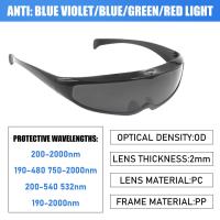 China OD7+ OD6+ OD8+ ANSI Z87.1 CE EN166 Laser Safety Glasses Multi Wavelength Laser Protective Glasses for sale