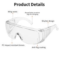 China ANSI Z87.1 Anti Fog Safety Glasses Clear Polycarbonate With Side Shields for Industrial Work Men Women for sale