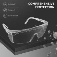China Factory Supply Luxury Safety Shield Glasses Anti Scratch 110 Degree Angle Design Clear Safety Glasses for sale