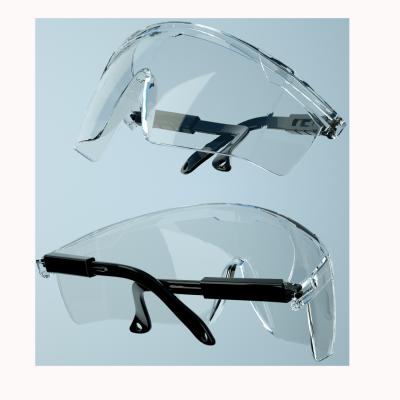 China Factory Supply Luxury Safety Shield Glasses Anti Scratch 110 Degree Angle Design Clear Safety Glasses for sale