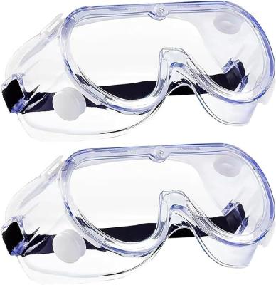 China Wide-Vision Adjustable Chemical Splash Eye Protection Soft Lightweight Eyewear Clear Lens Anti-Fog Protective Safety Goggles for sale
