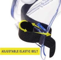 China Anti-Fog Protective Clear Lens Wide-Vision Adjustable Chemical Splash Eye Protection Soft Lightweight Safety Goggles Glasses for sale