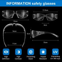 China Safety Clear UV400 Protective Prescription Lab Medical Glass Gafas De Seguridad Industrial Z87 Safety Goggles Fit Over Glasses for sale