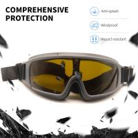 China Hot-selling Wrap Around Eye Protection Big View Goggles CE Ansi Z87.1 Fashion Anti Fog Working Dark Clear Safety Glasses for sale