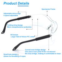 China Ansi Z87.1 CE EN166 Anti Fog Scratch Splash Dustproof Eye Protection Unisex Eyewear Safety Goggles Glasses Spectacles for sale