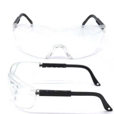 China OEM Custom Logo Anti-UV Proof Anti Fog Scratch Z-87 En 166 Style  Indoor Eye Protection Goggles Clear Safety Glasses for sale