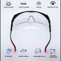 China Eye Protection Eyewear Z87 Safety Anti-fog Tactical Industrial Googles Goggles Lentes De Seguridad Red Leg Safety Glasses for sale