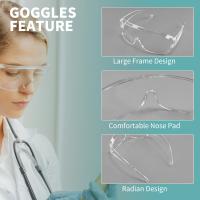 China Safety Goggles Anti Fog Wind Dust Proof Eyewear Clear Protective Glasses for Laboratory Construction Personal Care Woodwork for sale